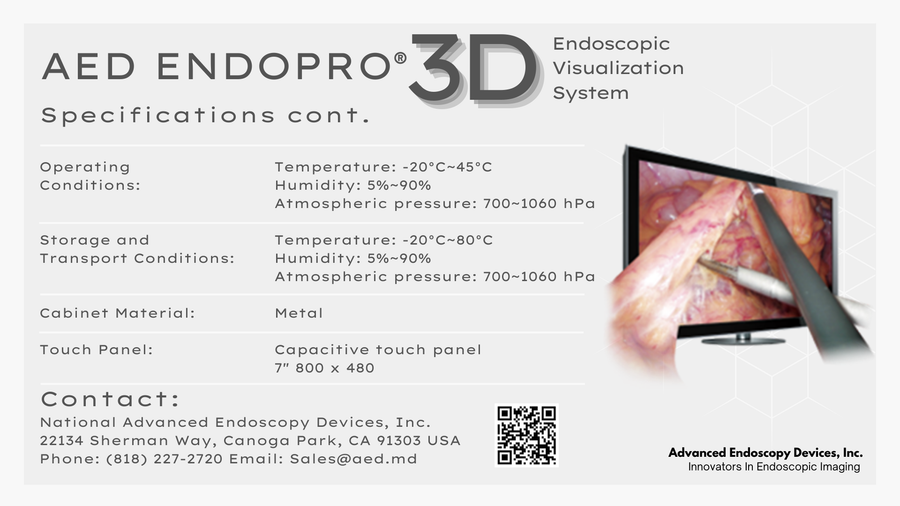 AED ENDOPRO® 3D Endoscopic Visualization System | AED ENDOPRO 3D ...