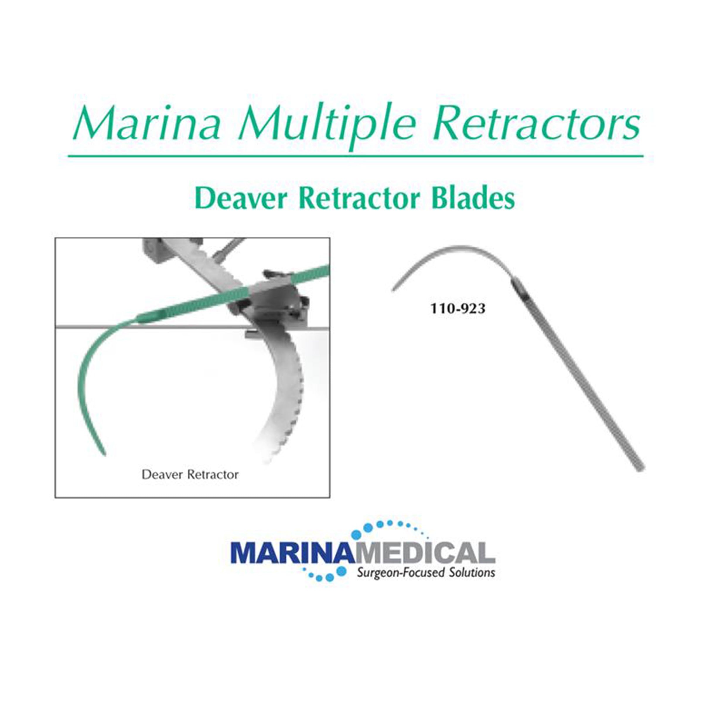 Marina Medical Multi-Trac Deaver Retractor Blades| Model| 110-924 ...