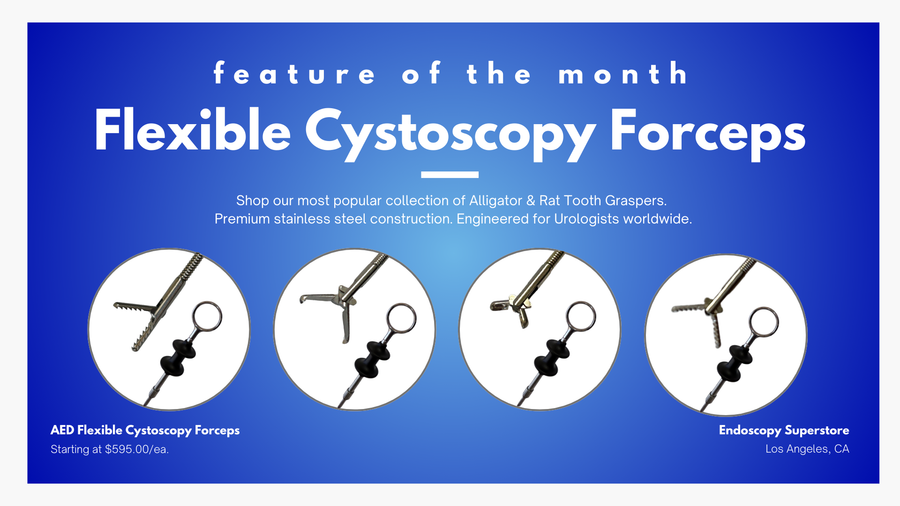 AED Flexible Cystoscopy Rat Tooth Forceps, 1.8mm x 65cm | FS1055 ...