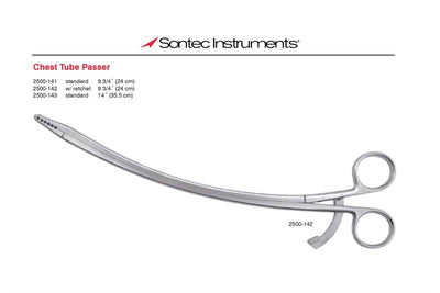Sontec Instruments Cardiovascular Chest Tube Passer, Standard, 24cm ...