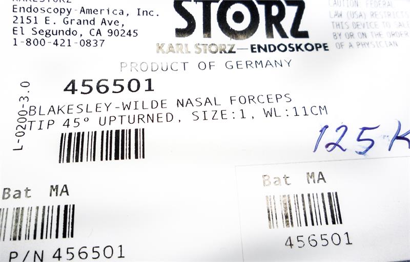 Storz Blakesley-Wilde Rhinoforce, 45º Upturned Nasal Forceps | 456501 ...