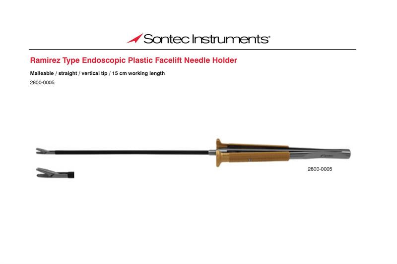 Sontec Instruments Ramirez Type Endoscopic Plastic Facelift Needle Hol – Endoscopy Superstore