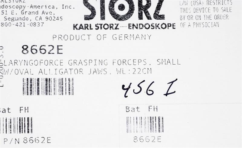 Storz Laryngoforce Grasping Forceps | 8662E – Endoscopy Superstore