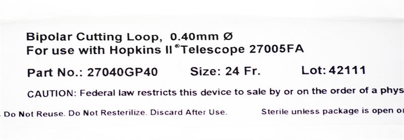Storz 27040GP40 Bipolar Cutting Loop | Endoscopy Superstore