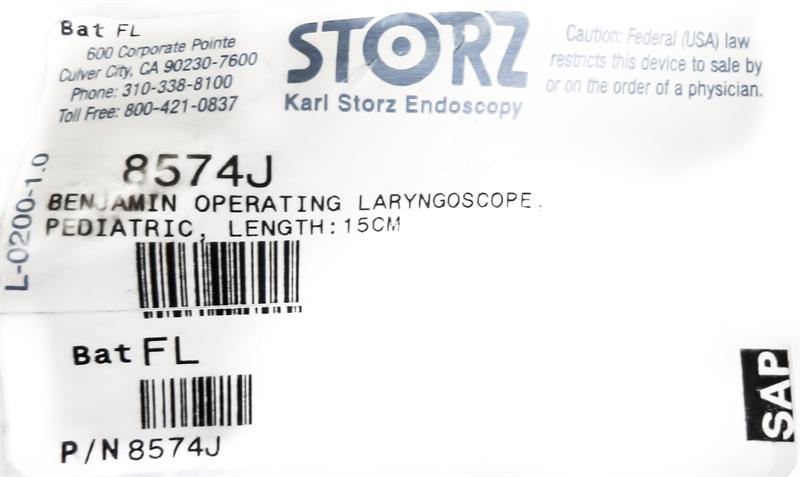 Storz Benjamin Operating Laryngoscope | 8574J – Endoscopy Superstore