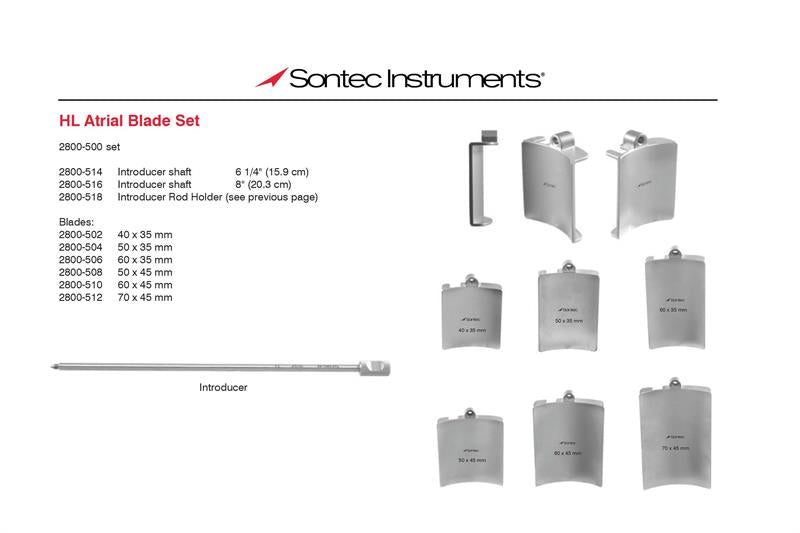 Sontec Instruments HL Atrial Blade Introducer, 20.3cm | 2800-516 – Endoscopy Superstore